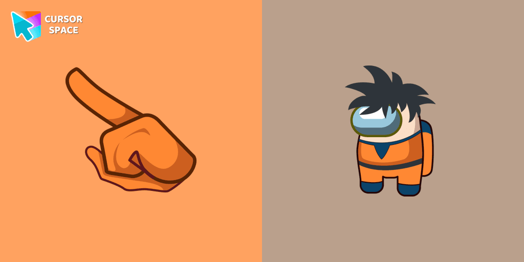 Custom Cursor Among Us Son Goku Character - Cursor Pack | Cursor Space